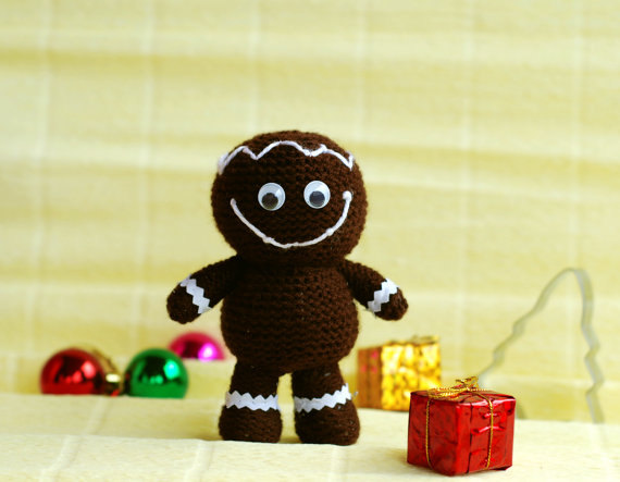 Gingerbread Man. Knitted Toy. Year Gift. Christmas Decoration. Year ...