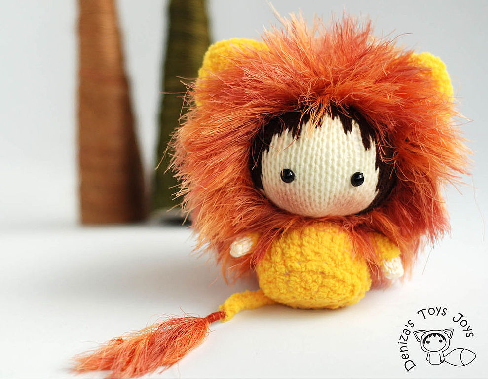 Shaggy Lion Doll. Toy From The Tanoshi Series. - Knitting Pattern ...