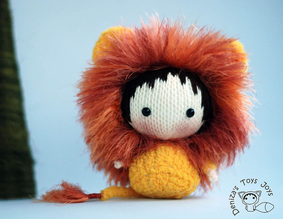 Shaggy Lion Doll. Toy From The Tanoshi Series. - Knitting Pattern ...