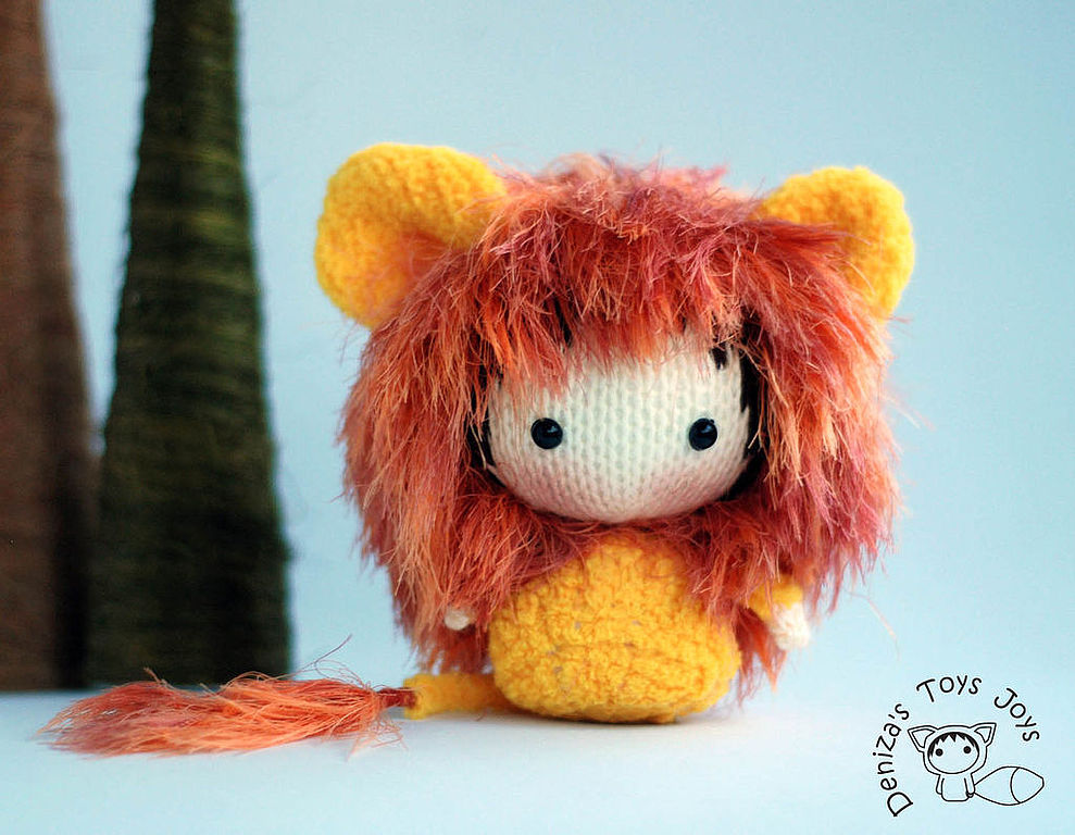 Shaggy Lion Doll. Toy From The Tanoshi Series. - Knitting Pattern ...