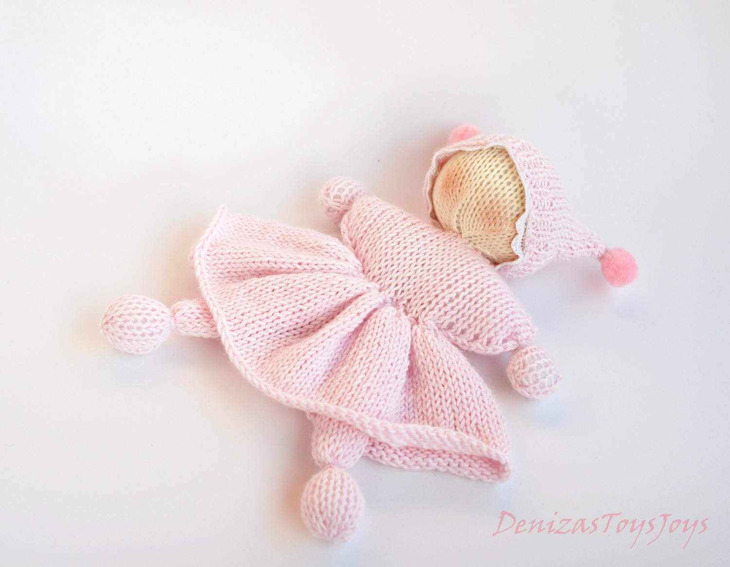 Pink Waldorf Knitted Girl Doll For Small Babies - Pdf Knitting Pattern ...
