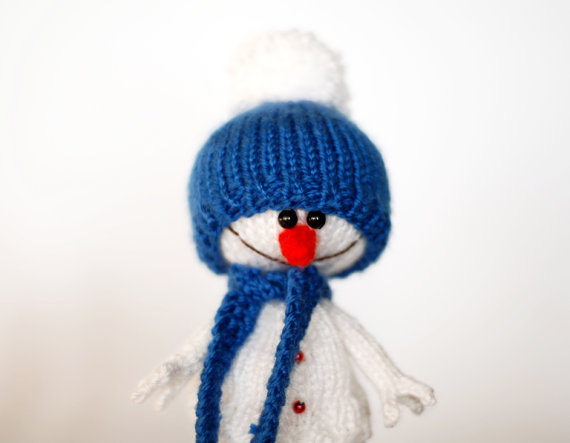 Lovely And Sweet Snowman In The Blue Hat And Scarf For Keeping Warm ...